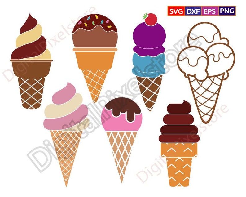 Ice Cream Svg Bundleicecream Svgice Cream Cutfileice Cream - Etsy
