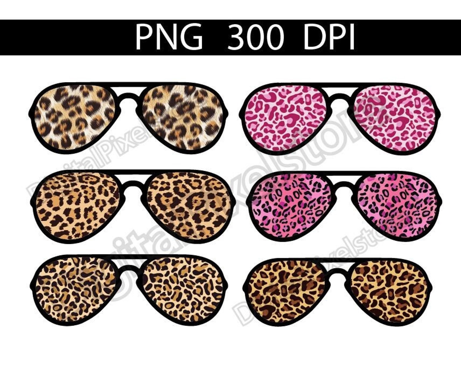 Leopard Sunglasses Pnganimal Print Sunglassesleopard Print - Etsy