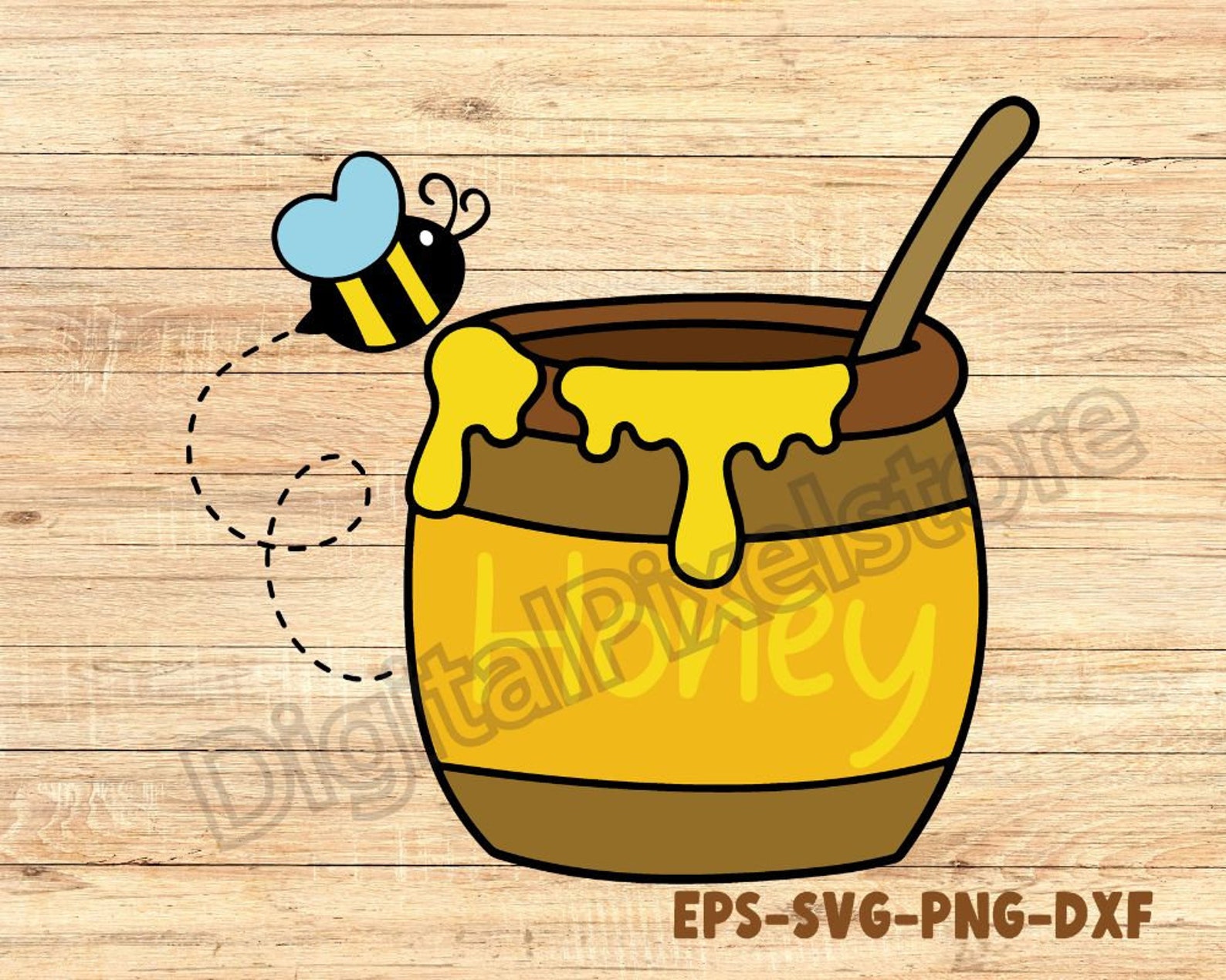 Honey Pot Svg,bee Svg,honey Bee Svg,honey Pot Png,honey Pot Clipart ...