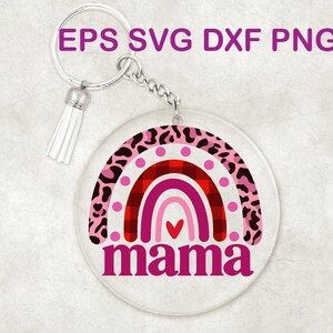 Mom Keychain Svg Bundle,mom Life Keychain,mom Keychain Design,round ...