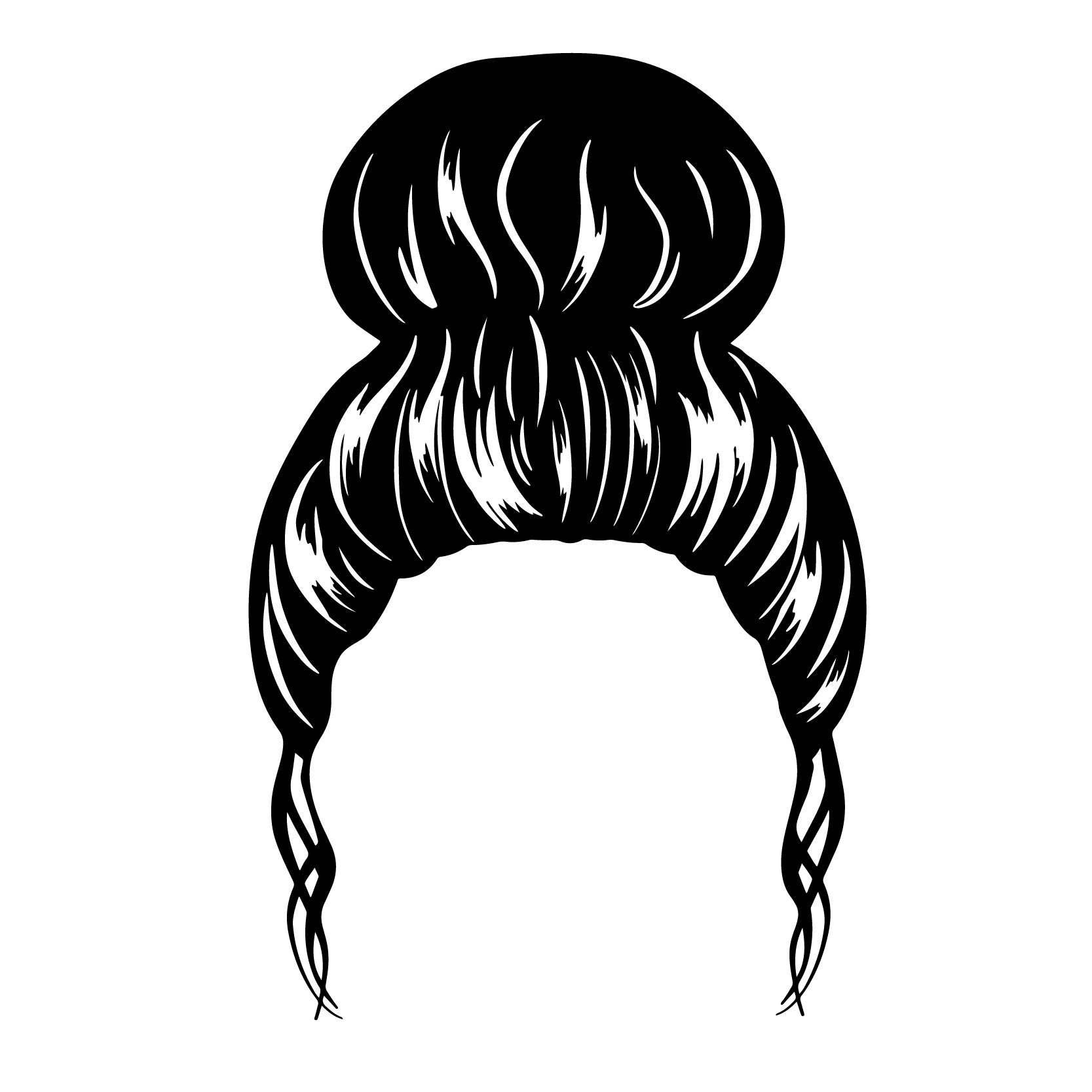 Messy Bun SVG Bundlemessy Bun Svgmom Life Svghair Bun - Etsy