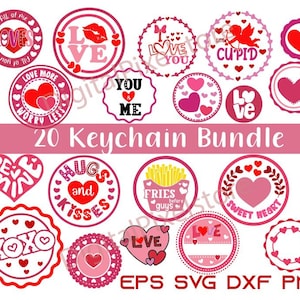 Love Keychain Svg,valentines Day Keychain,keychain Svg,keychain Svg ...