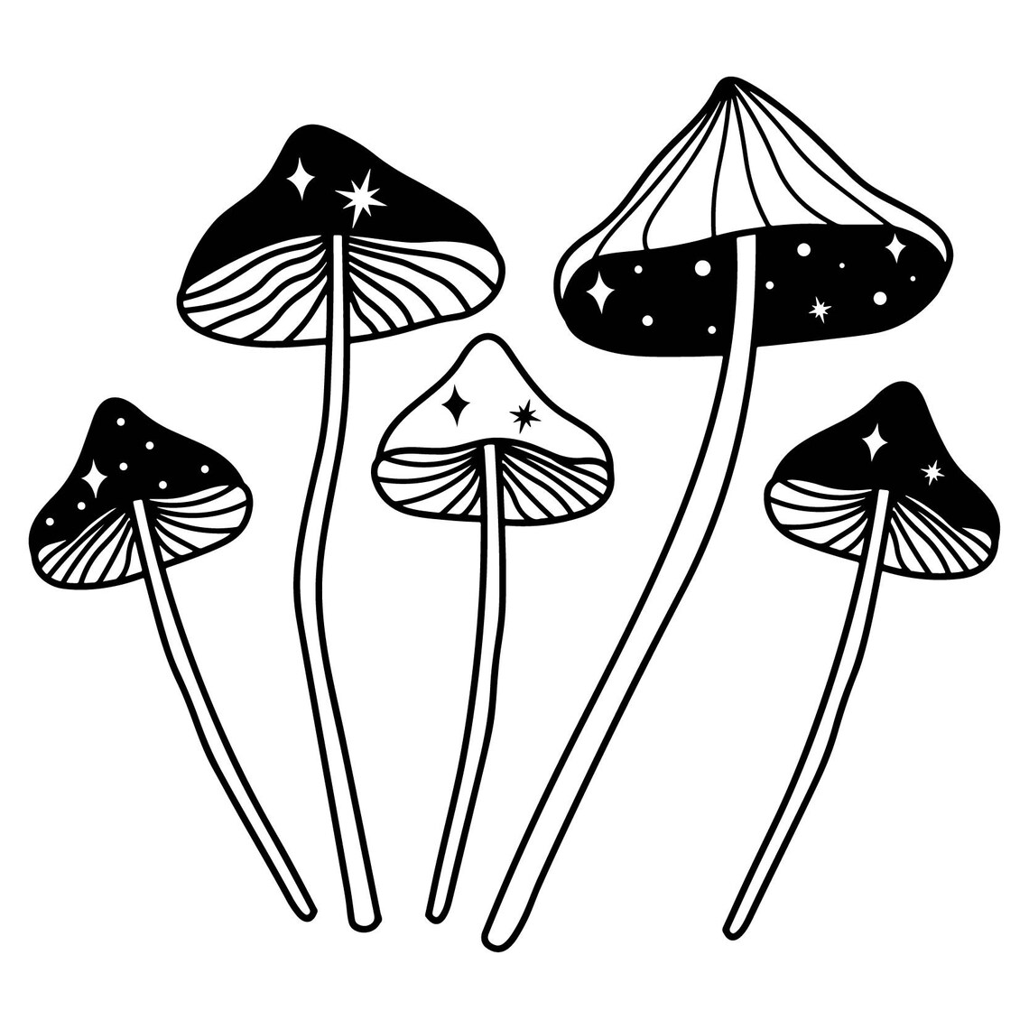 Mushroom Svg Bundlemushroom Svgmushroom Clipartmagic - Etsy