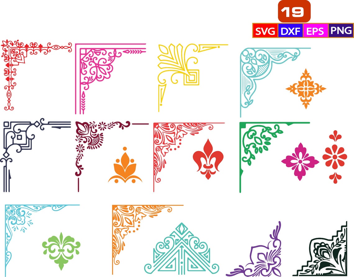 Frame Ornament Svgframe Svg Digital Frame Svg Corner | Etsy