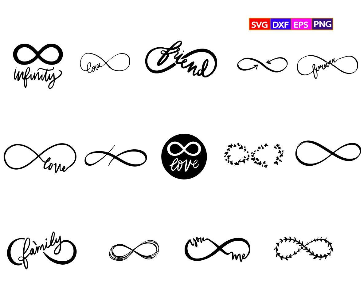 Infinity Symbol Svginfinity Svg Bundleinfinity Silhouette | Etsy Canada