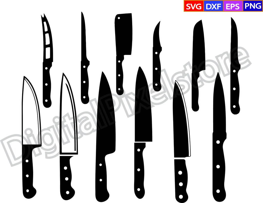 Knife SVG Clipart: Kitchen Tools Vector Files (digital Download) - Etsy
