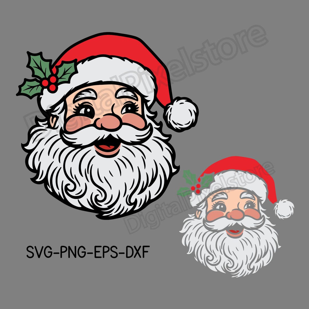 Red Santa Claus Svg Png, Vintage Christmas Shirt Designs, Christmas ...
