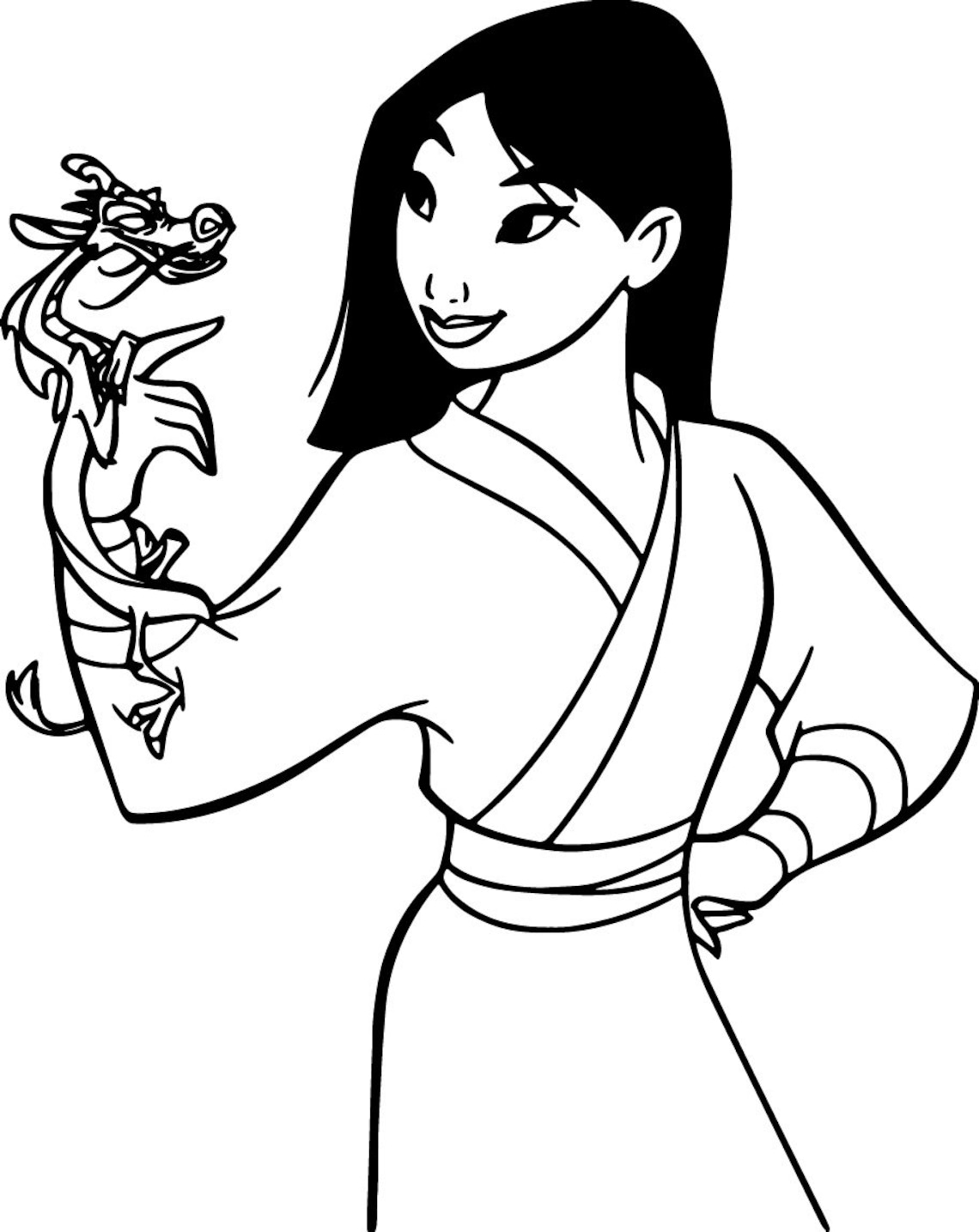 Mulan Silhouette Mulan Svg Mulan Outline Mulan Cricut Mulan Svg | The ...