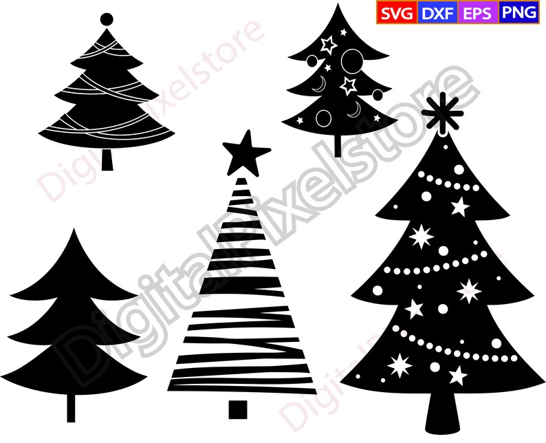 Christmas Tree Svg Bundlechristmas Tree Svgchristmas Tree | Etsy