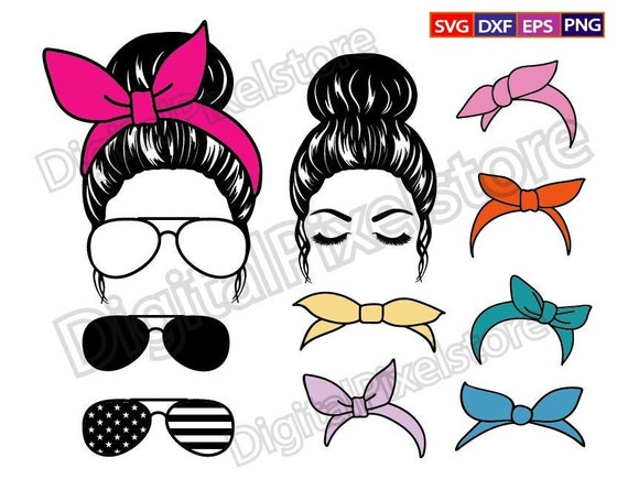 Messy Bun SVG Bundlemessy Bun Svgmom Life Svghair Bun - Etsy