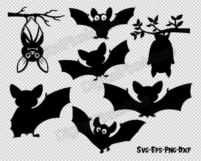 Cute Bat SVG Bundle, Halloween Clipart (digital Files) - Etsy