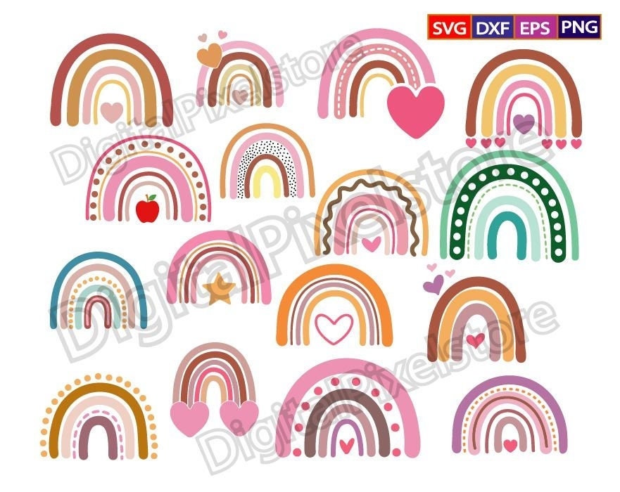 Sweet Rainbow Svgrainbow Svg Bundleboho Rainbow Svg Cut - Etsy