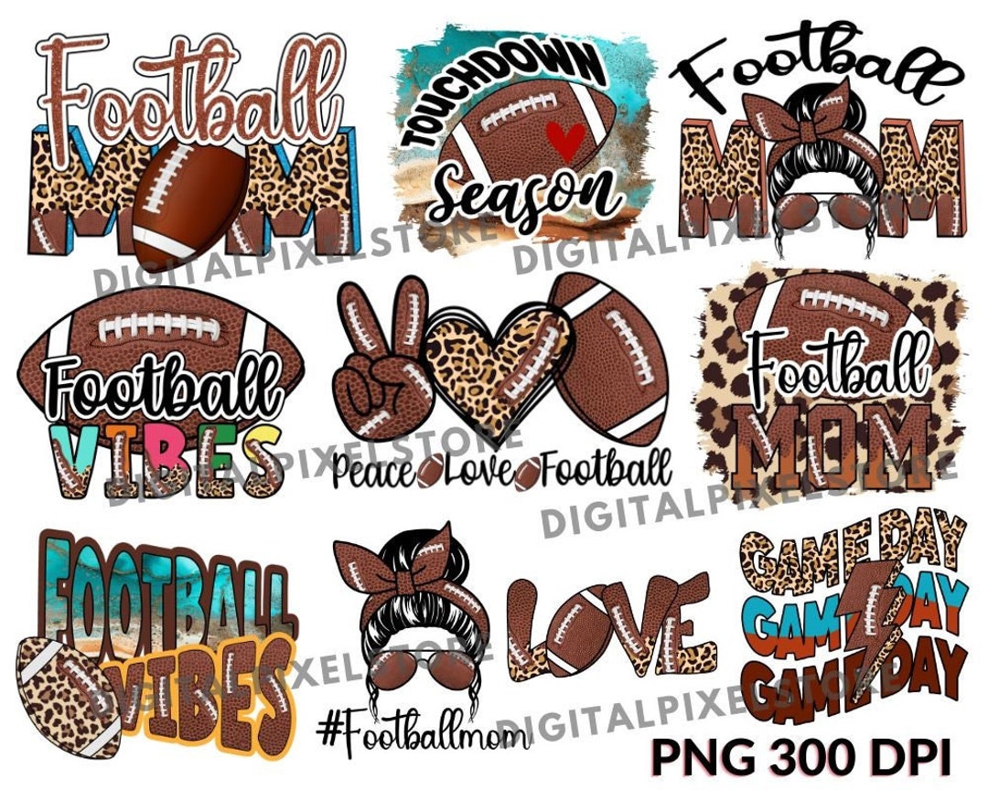 Football PNG Bundle: Game Day Graphics (digital Download) - Etsy