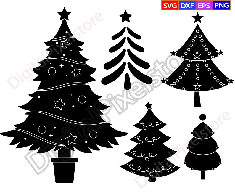 Christmas Tree Svg Bundlechristmas Tree Svgchristmas Tree | Etsy