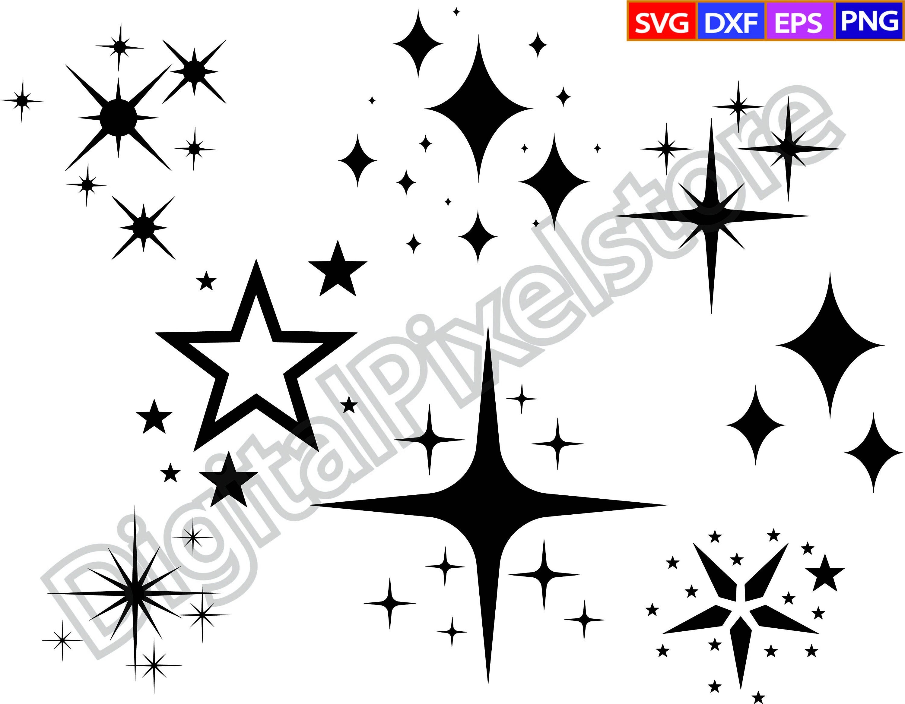 Sparkles and Star Svgstars Svgsparkle Svgsparkle Stars | Etsy