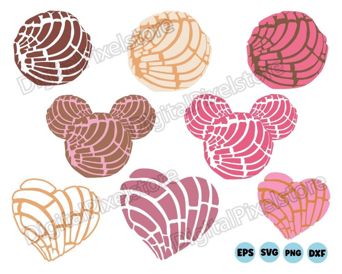 Concha SVG Bundle: Mexican Sweet Bread Clipart (digital Download) - Etsy
