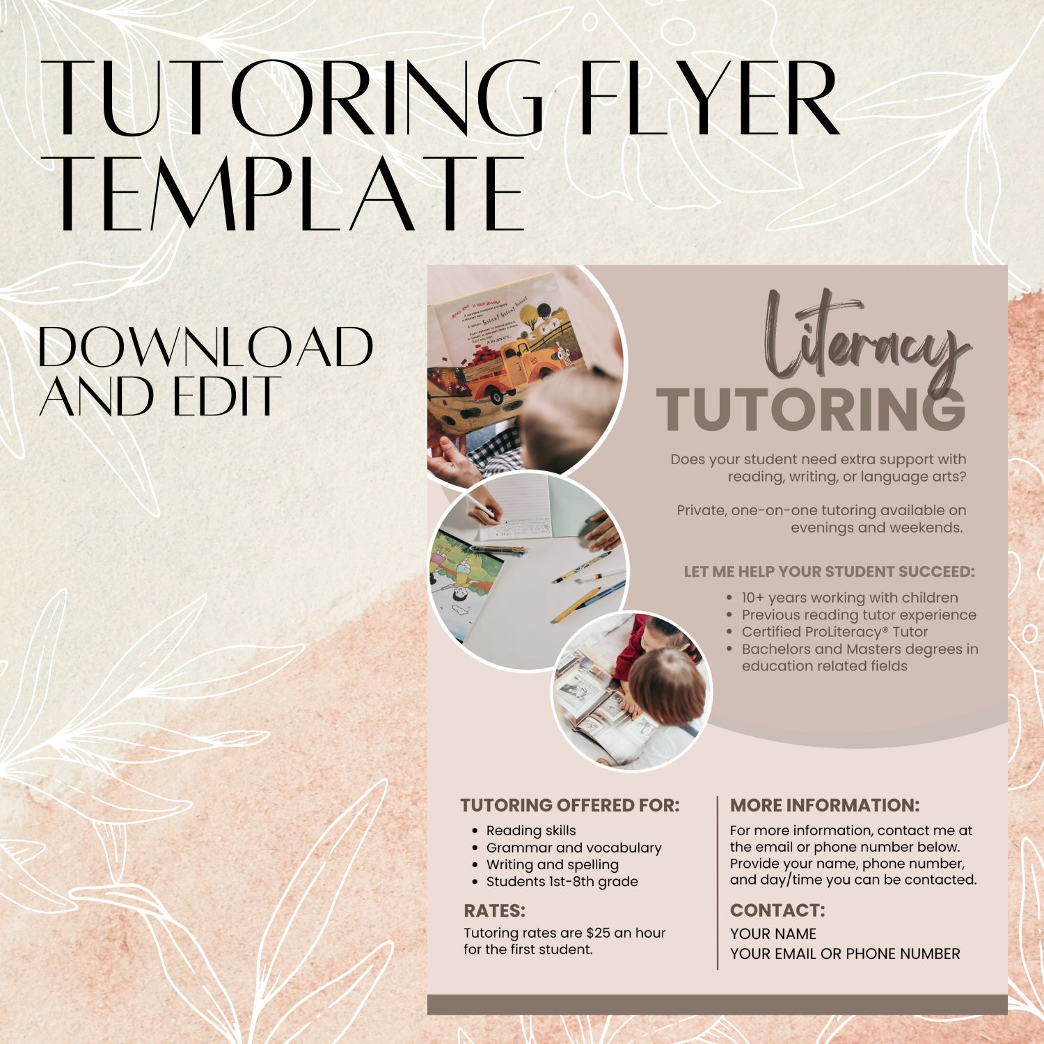Math Tutoring Flyer Template