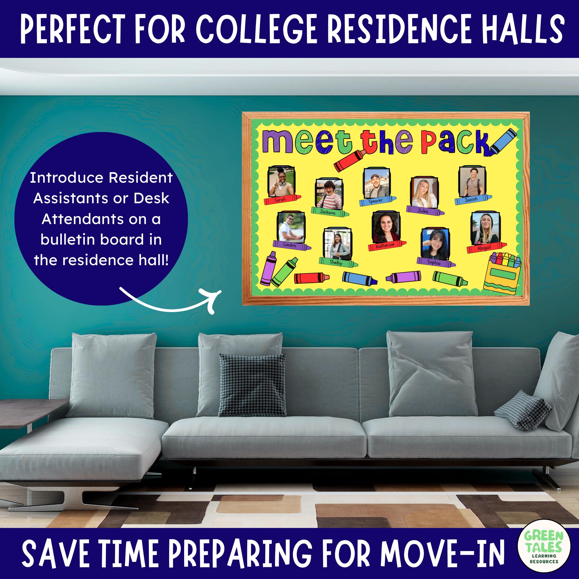 Meet the Staff Bulletin Board Template: Crayon Theme, Editable Canva ...