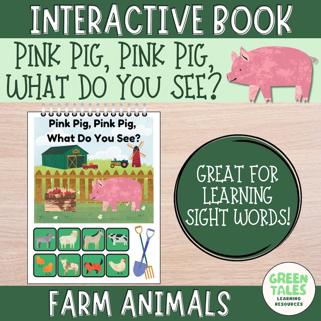 Farm Animals Interactive Book: Sight Word Practice for Preschool (PDF ...