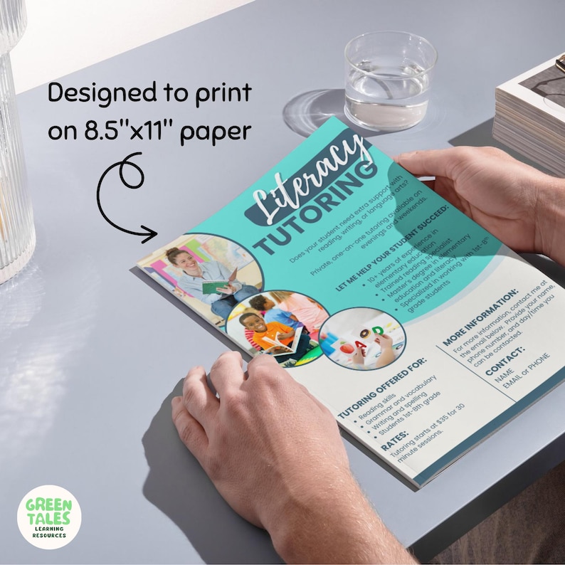 Editable Tutoring Flyer Template: Canva Marketing Flyer (digital ...