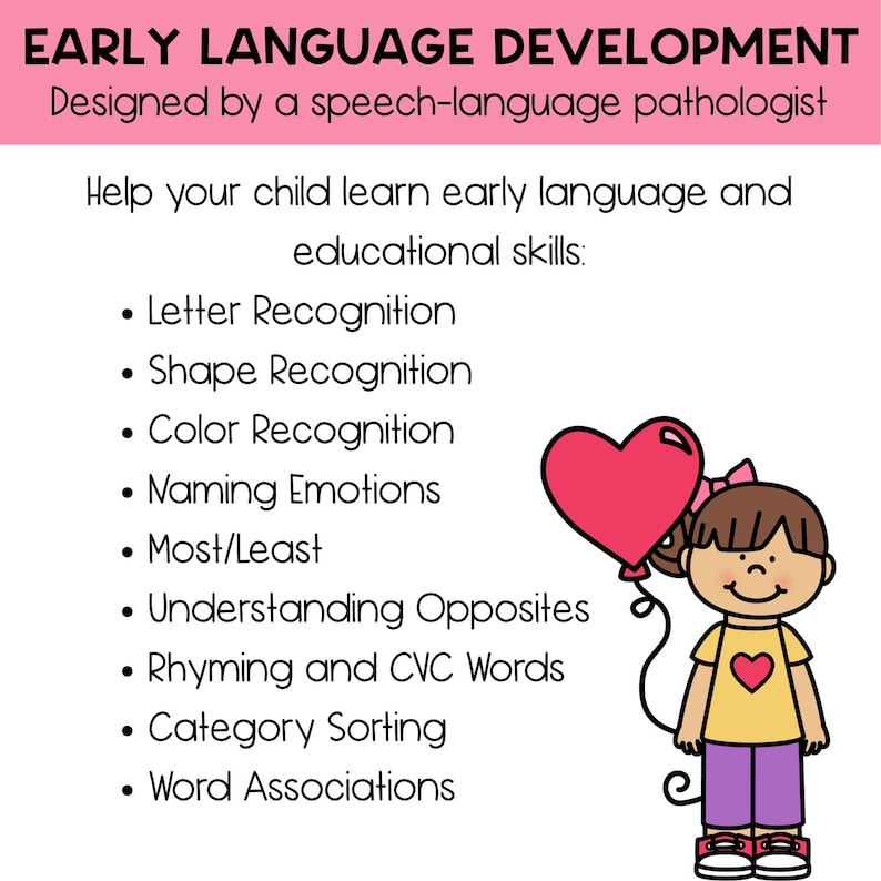 Valentine’s Day Busy Book for Language Development | Pre-assembled Busy ...