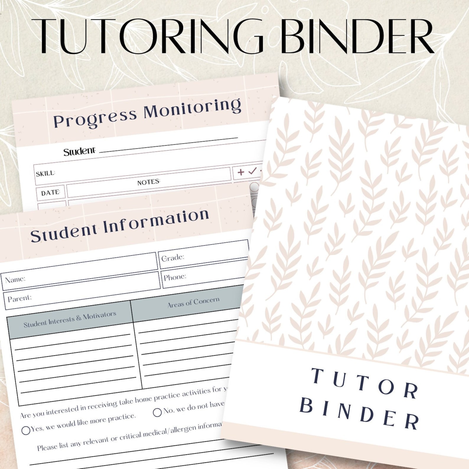 Tutoring Business Binder: Session Trackers, Lesson Plans (digital ...
