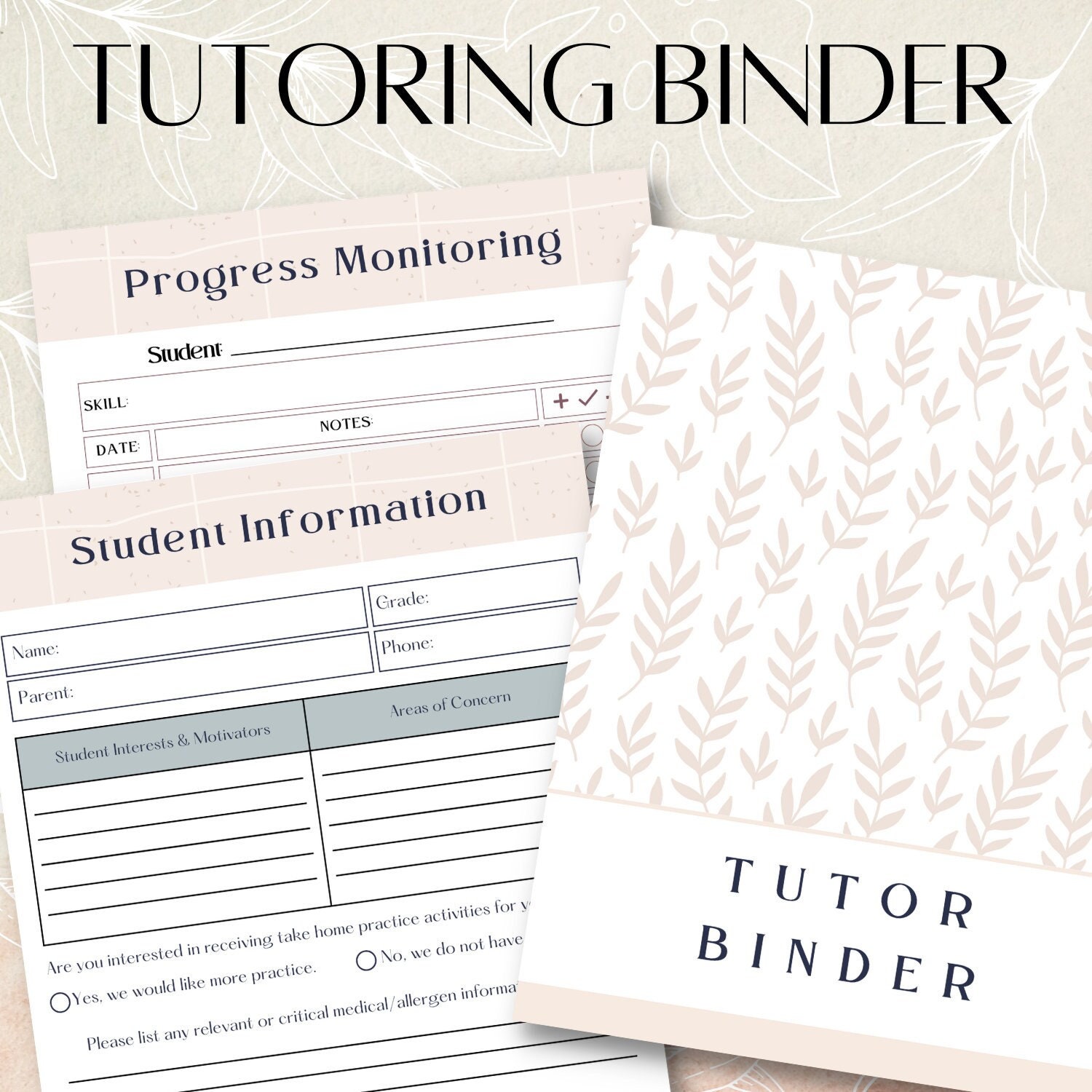 Tutoring Business Binder: Session Trackers, Lesson Plans (digital ...