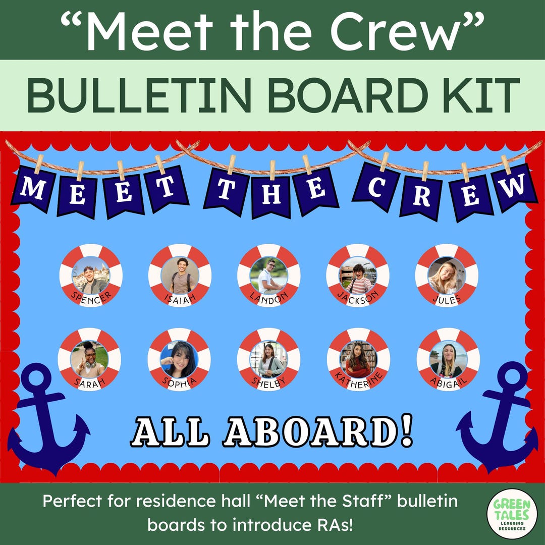 Meet the Staff Bulletin Board Template for Back to School | Meet the ...