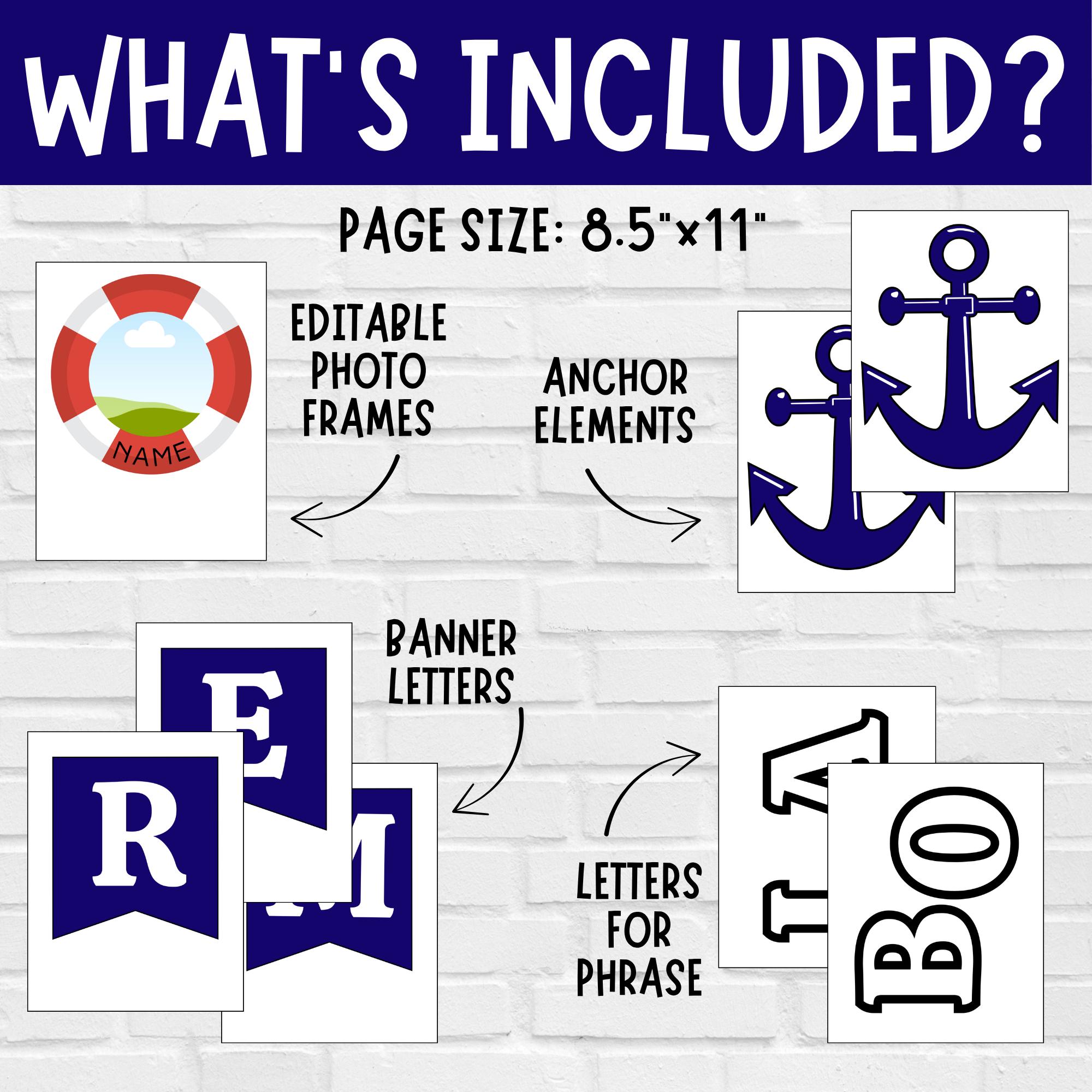 Nautical Meet the Crew Bulletin Board Template: Editable Canva Design ...