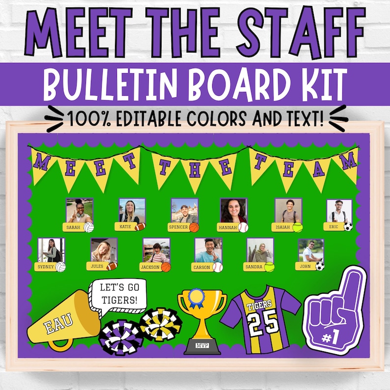 Meet the Team Bulletin Board Template: Editable Canva Design - Etsy
