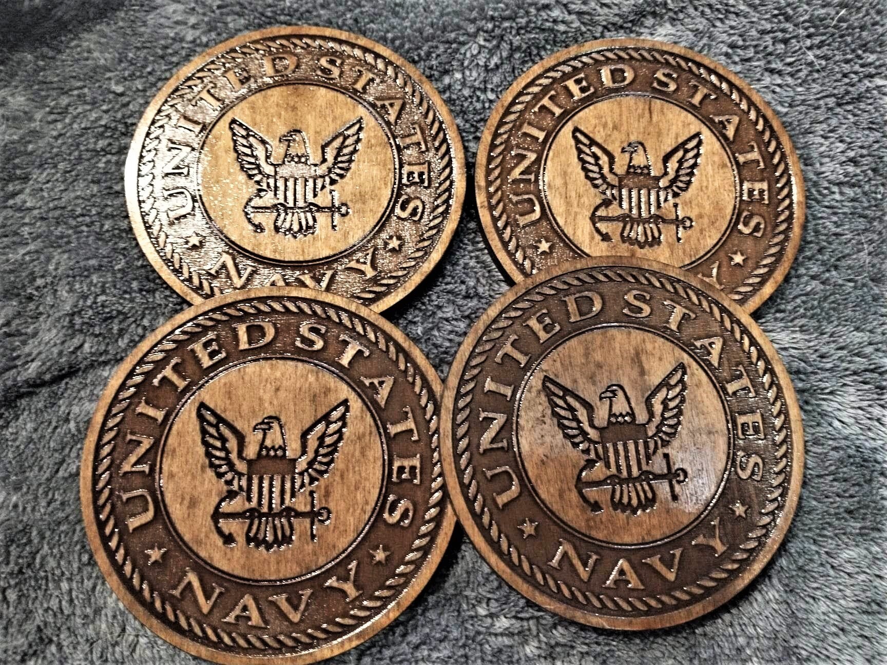 Wooden United States Navy Drink Coaster Set of 4 - Etsy