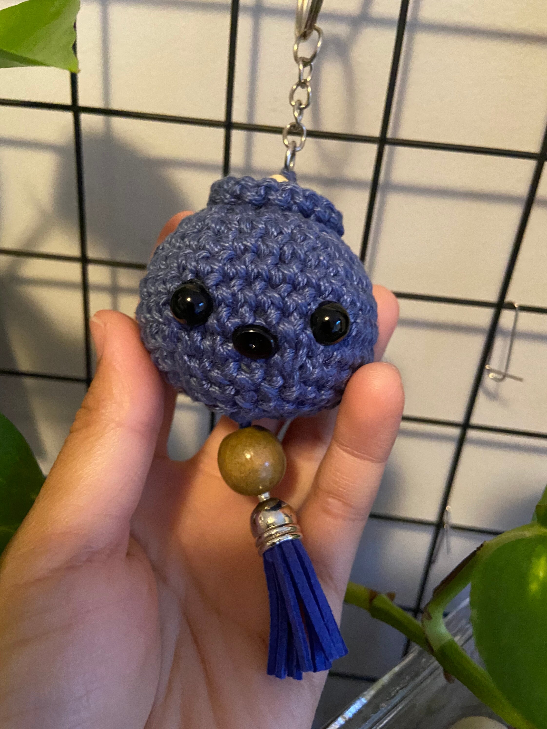Blueberry Keychain / Kawaii Keychain / Blueberry Amigurumi | Etsy