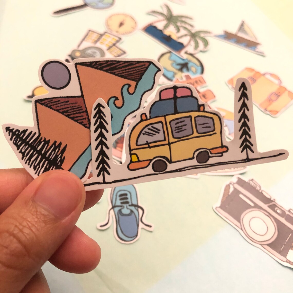 Coloured Travel Themed Stickers/ Travel Journal/ Planner/ - Etsy
