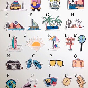 Coloured Travel Themed Stickers/ Travel Journal/ Planner/ - Etsy