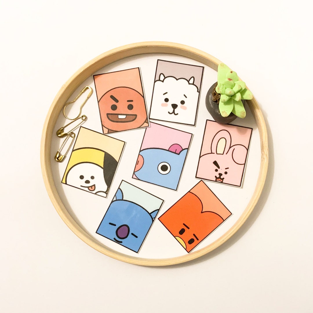 BT21 Rectangle Stickers / BTS Fanart Waterproof Vinyl BT21 BTS Stickers ...