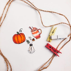 18 Pcs Fall Themed Sticker Pack/ Autumn/ Seasonal Sticker/ Planner ...