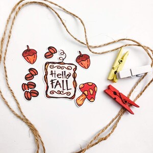 18 Pcs Fall Themed Sticker Pack/ Autumn/ Seasonal Sticker/ Planner ...