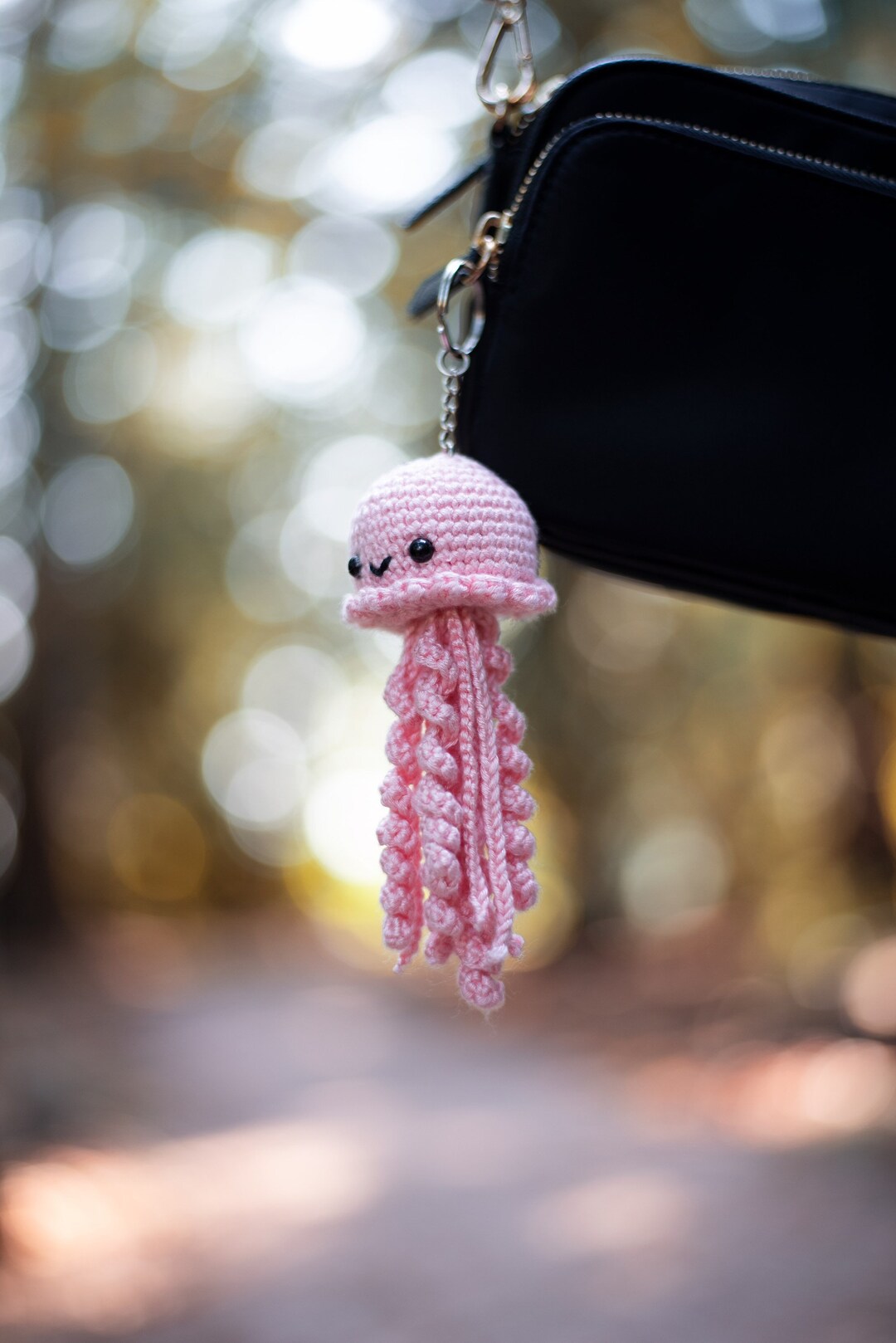 Jellyfish Keychain / Kawaii Keychain / Amigurumi Crochet Jellyfish ...