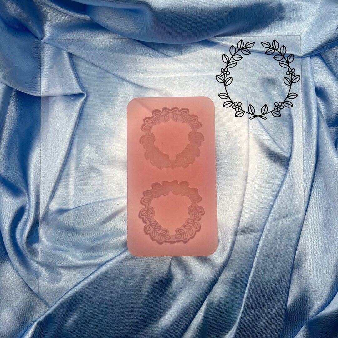 Floral Hoop Resin Earring Mold - Floral Wreath Hoops - Drop Dangle ...