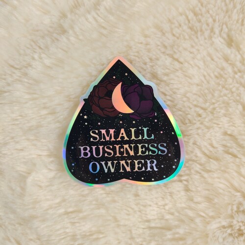 Small Business Owner Holographic Sticker - Etsy