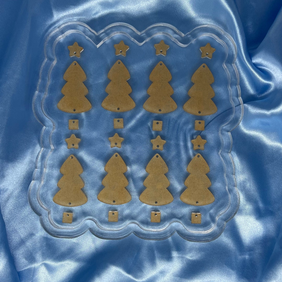 Large Dangly Christmas Tree Resin Mold - Christmas Tree Ornament Mold ...