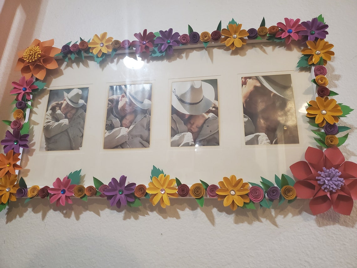 Paper Flower Picture Frame - Etsy