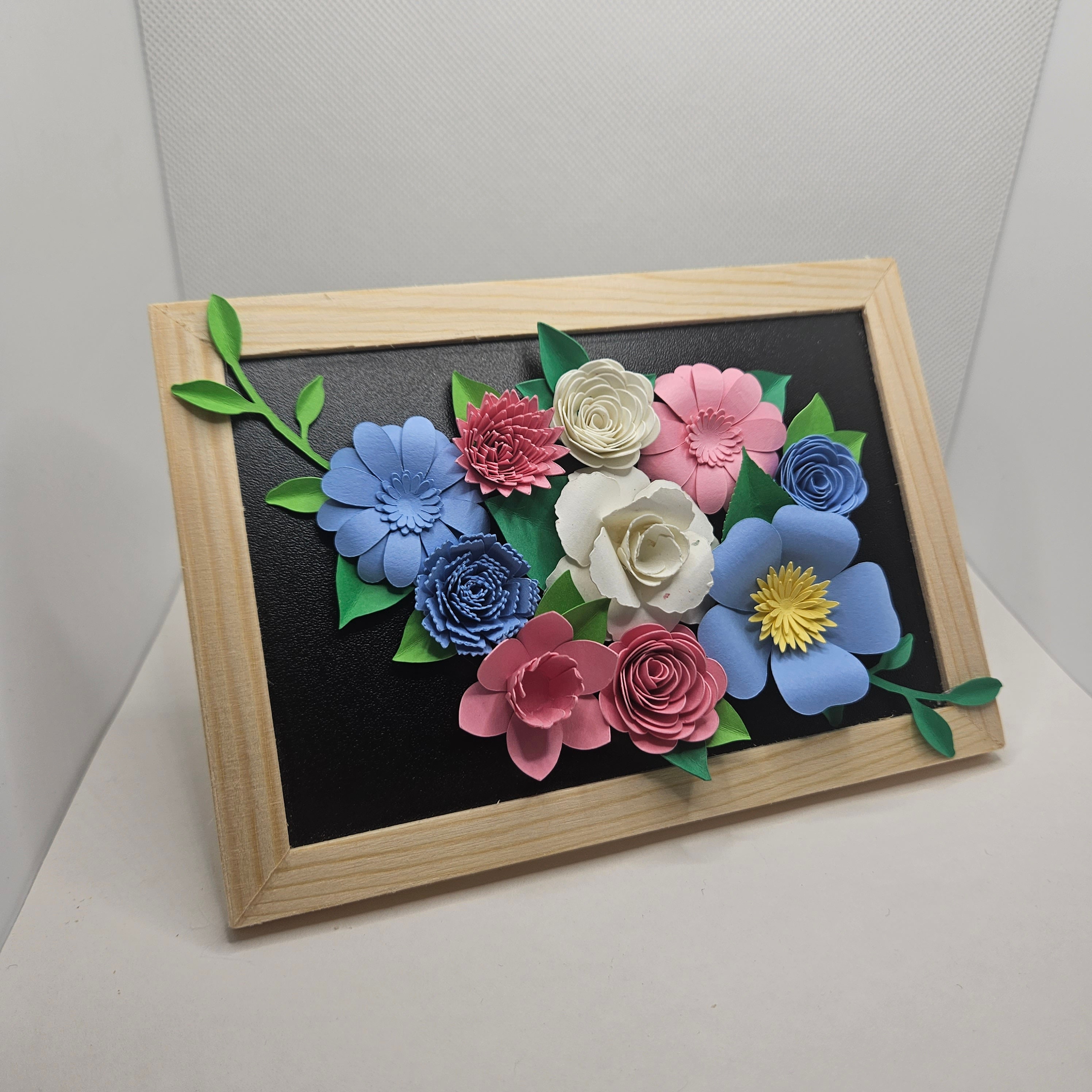Handmade Paper Flower Display With Trans Color Flowers.perfect for a ...