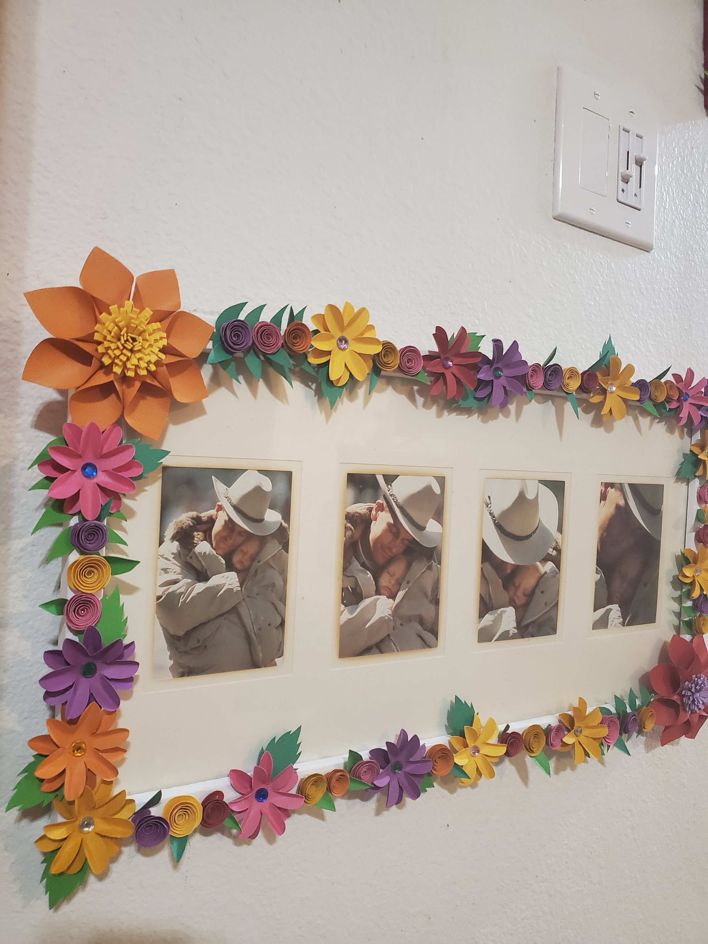 Paper Flower Picture Frame - Etsy