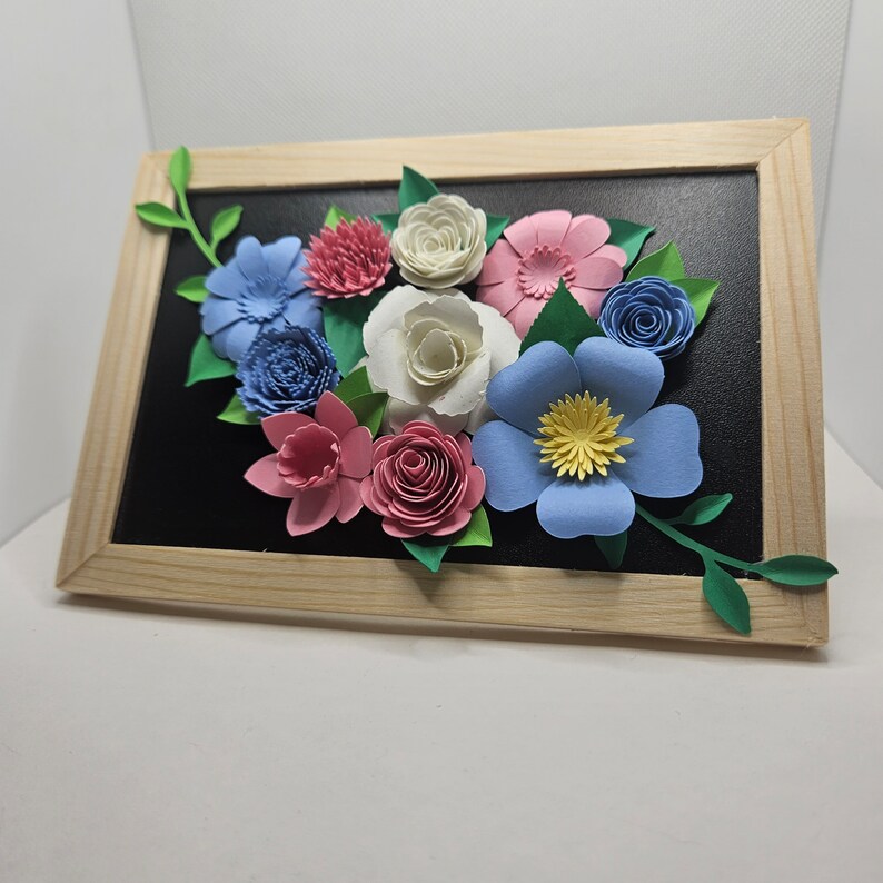 Handmade Paper Flower Display With Trans Color Flowers.perfect for a ...