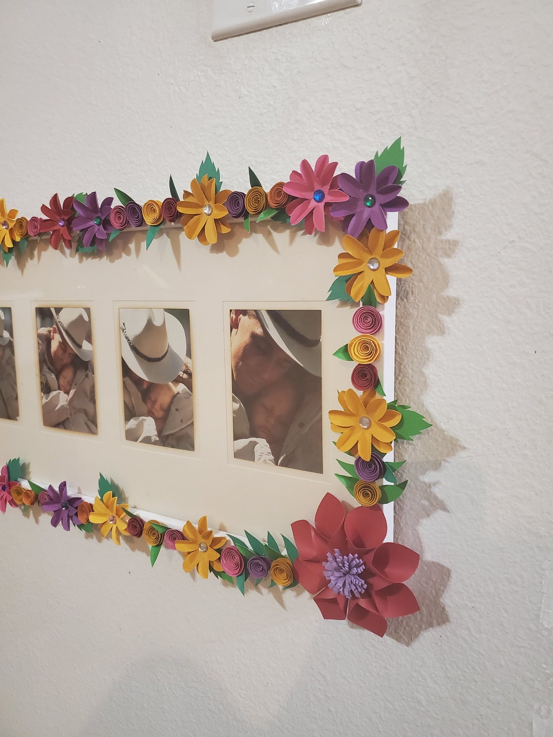Paper Flower Picture Frame - Etsy