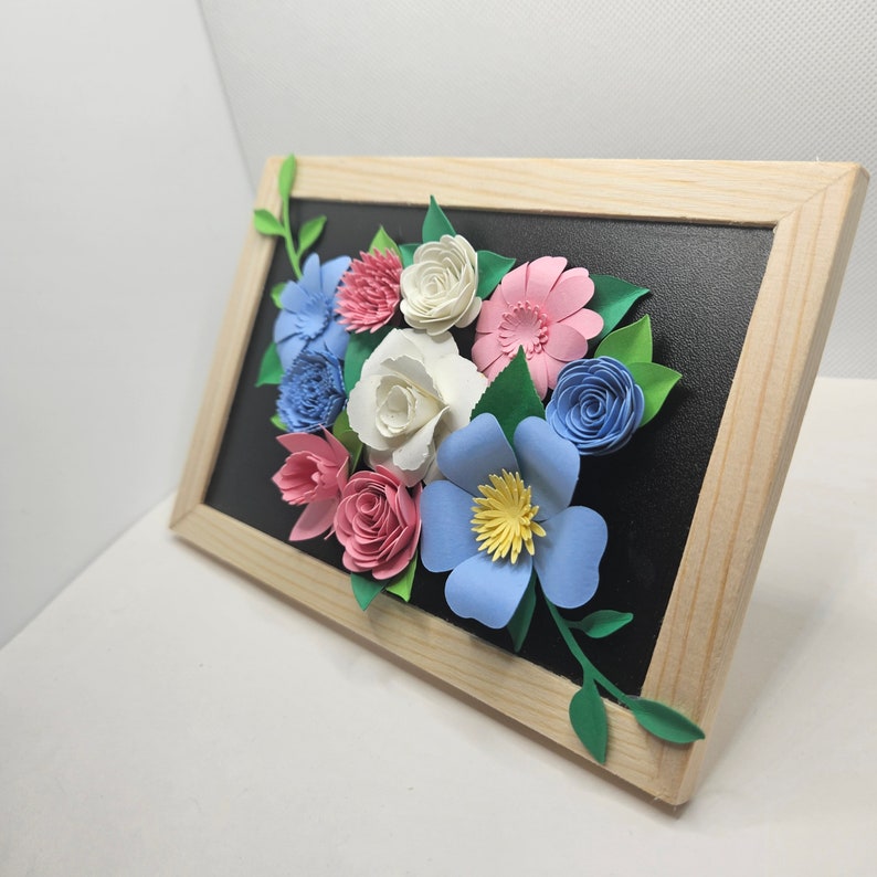 Handmade Paper Flower Display With Trans Color Flowers.perfect for a ...