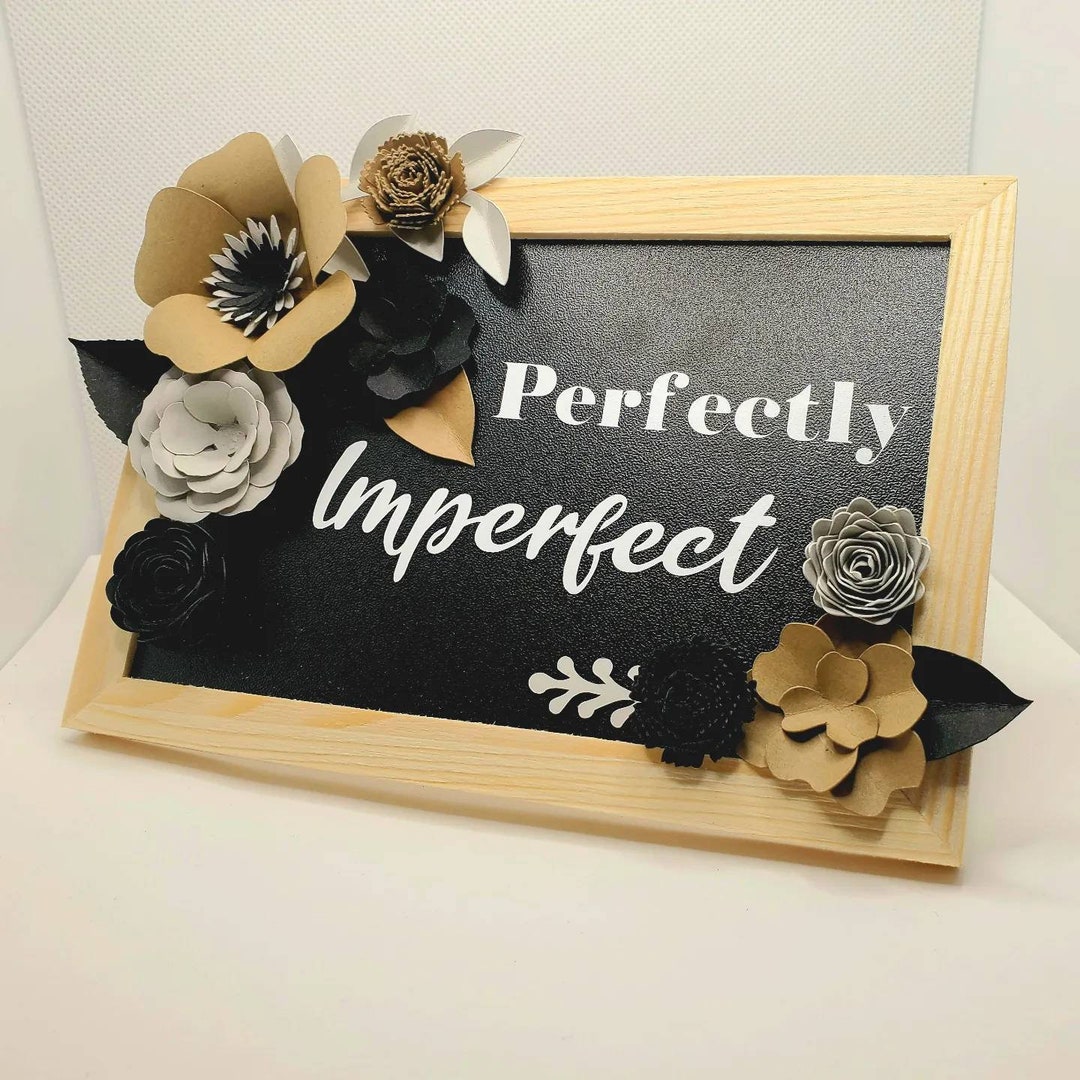 Inspirational Quote Display With Handmade Paper Flowers - Etsy