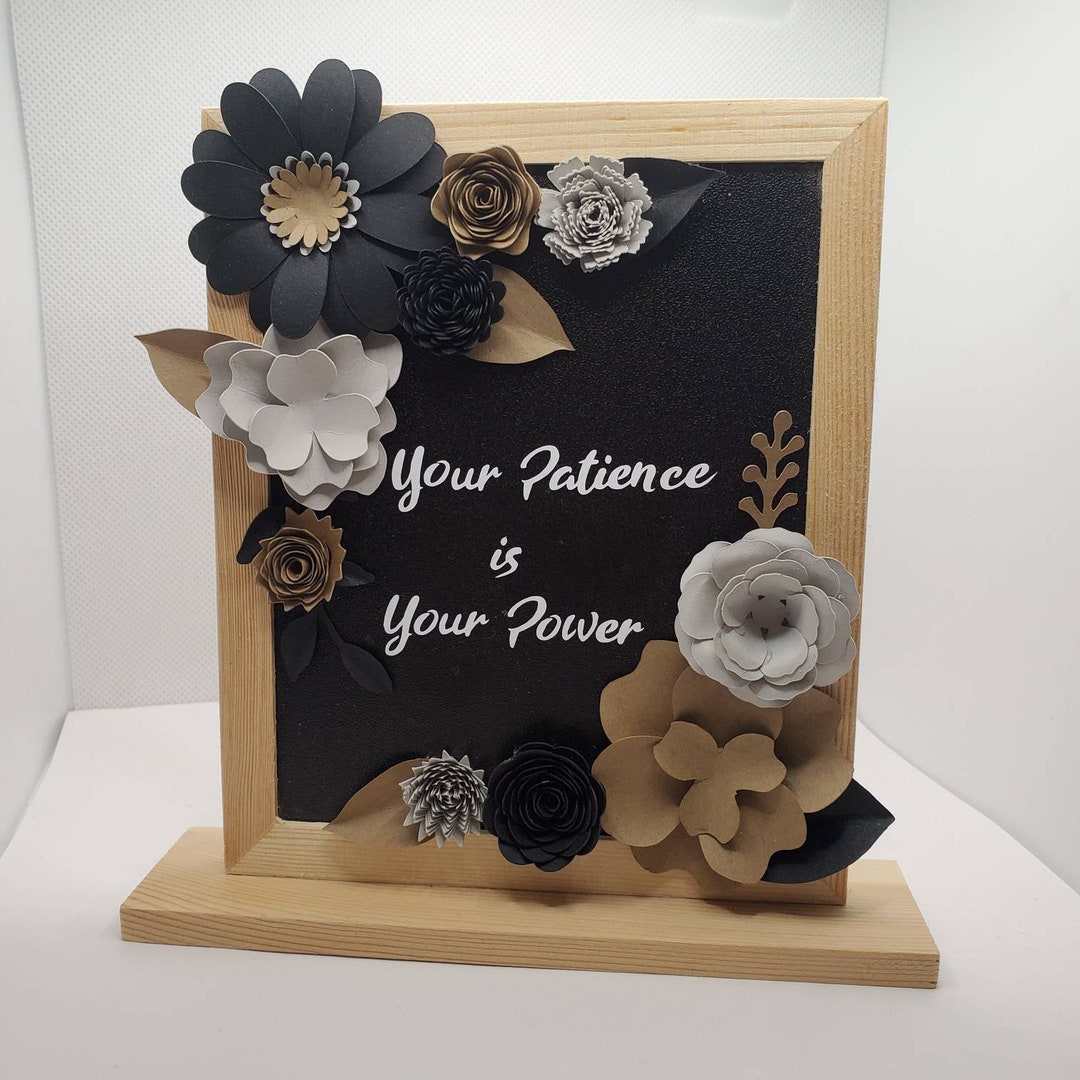 Handmade Paper Flower Display With an Inspirational Quote - Etsy