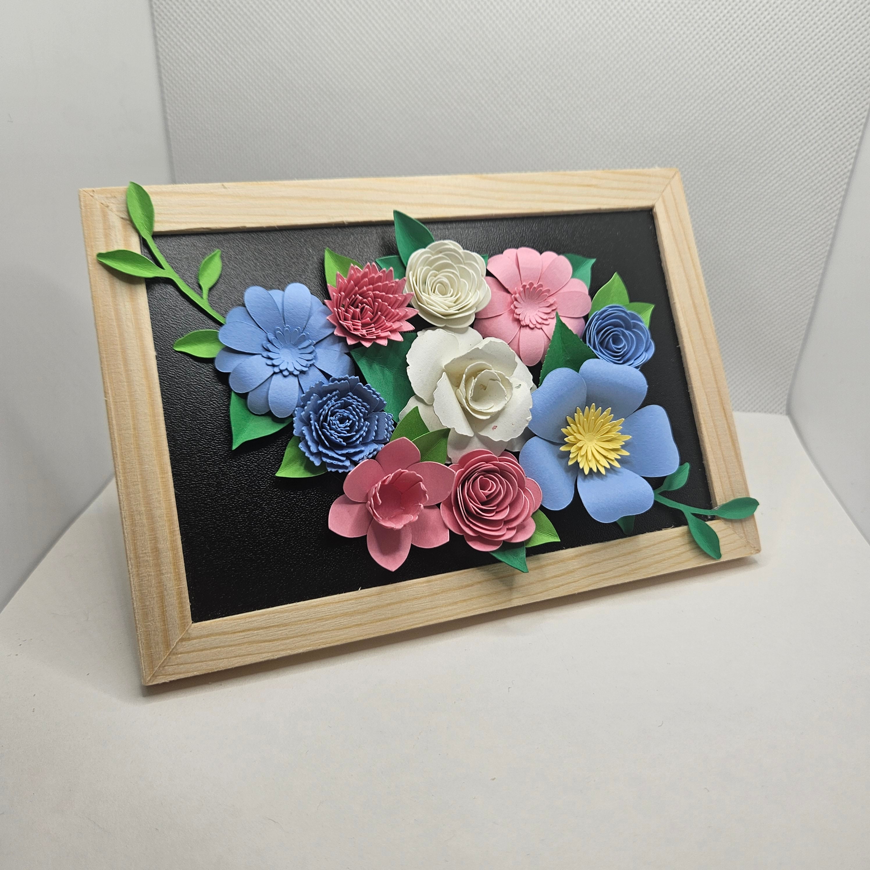 Handmade Paper Flower Display With Trans Color Flowers.perfect for a ...